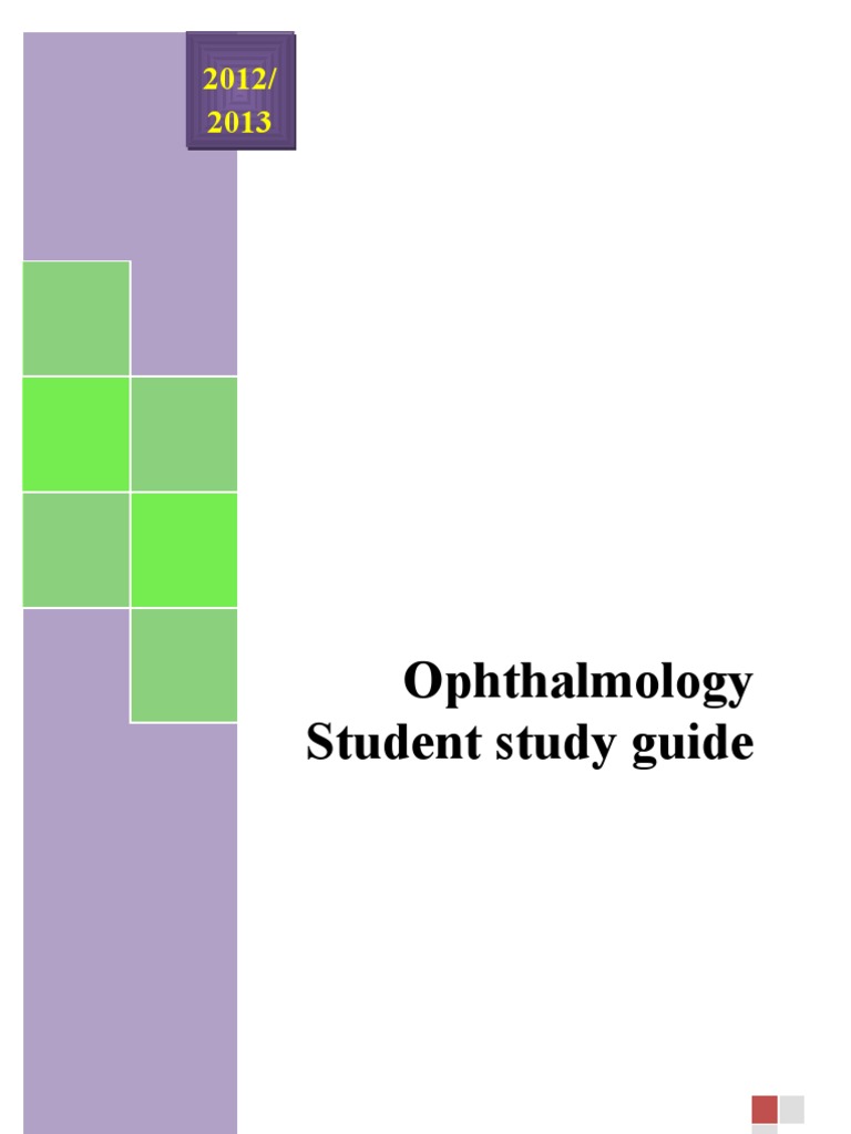 Student Guide Ophth 12-13 | PDF | Human Eye | Ophthalmology