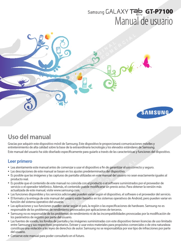 Samsung Galaxy Tab 10 1 P7100.manual | PDF | Google | Android (sistema ...