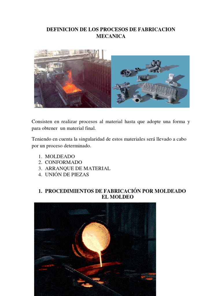 Definicion de Los Procesos de Fabricacion Mecanica | PDF | Forjar | Rieles Definicion de Los Procesos de Fabricacion Mecanica | PDF | Forjar | Rieles