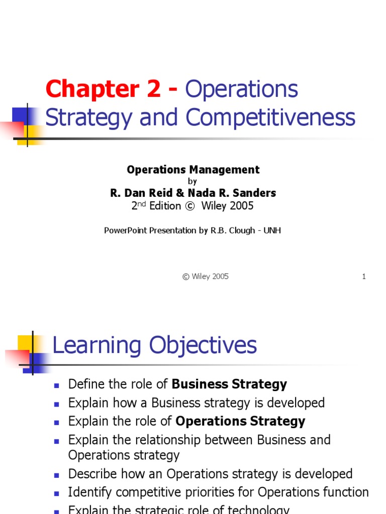 Chapter 2 Operations Strategy and Competitiveness1130 | PDF ...