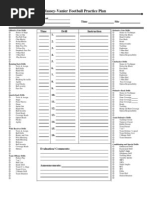 Football Practice Plan | PDF | American Football | Football Codes