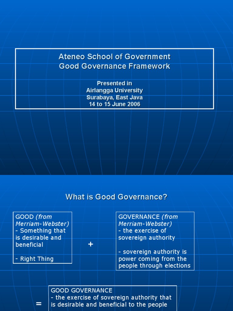 Lecture Part 3 - Good Governance | PDF | Good Governance | Governance