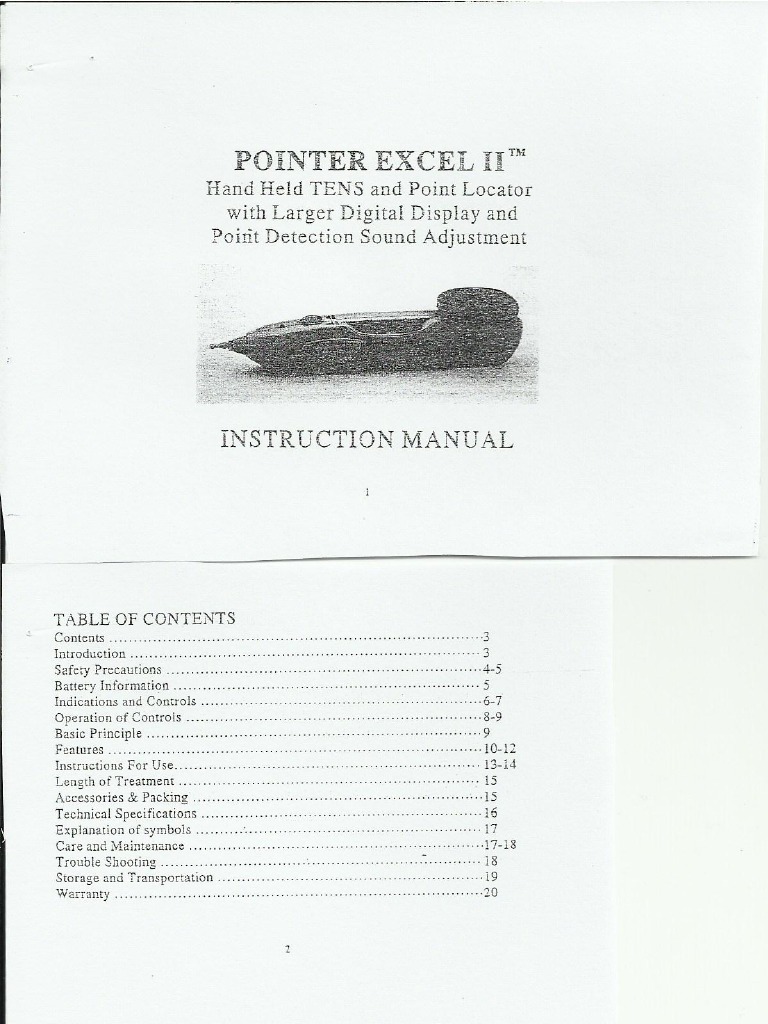 Manual de Operación para POINTER EXCEL II | PDF | Estudios de idiomas extranjeros