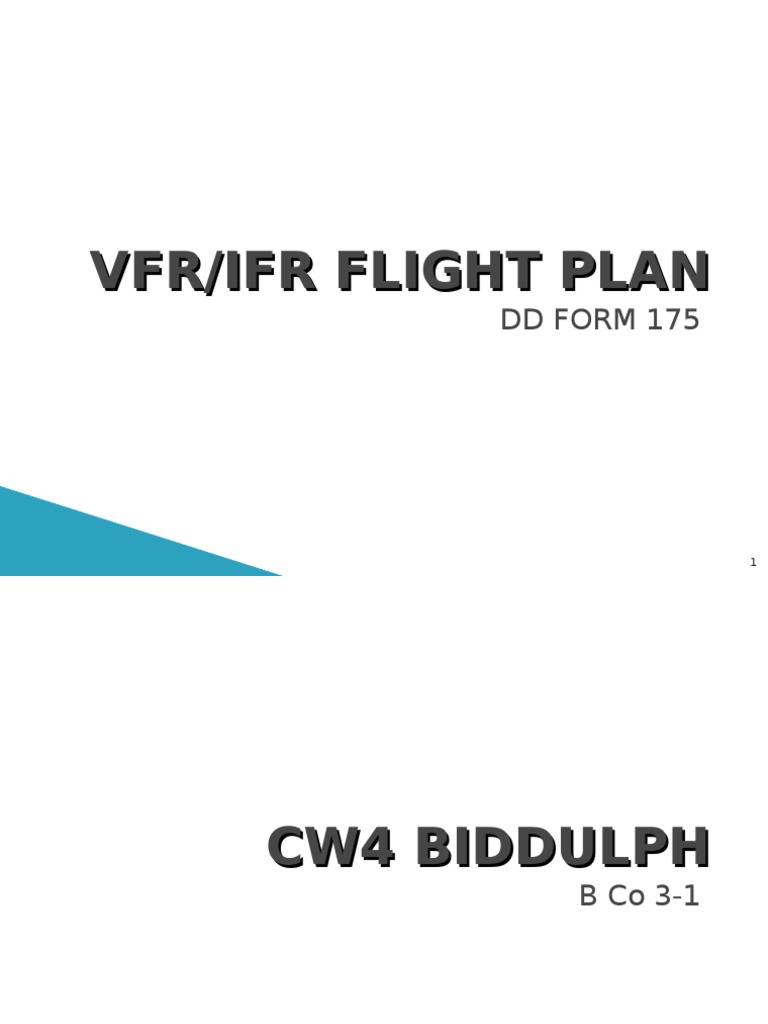 VFR Ifr Flight Plan Class | PDF | Instrument Flight Rules | Visual ...