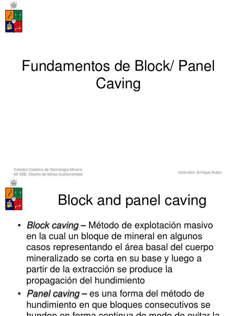 13-Principios de Block Caving | PDF | Industria pesada | Minería