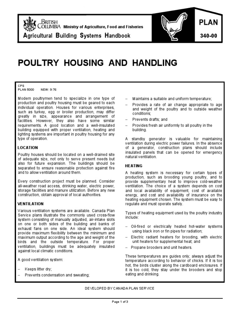 Poultry Housing Pdf Chicken Poultry Farming