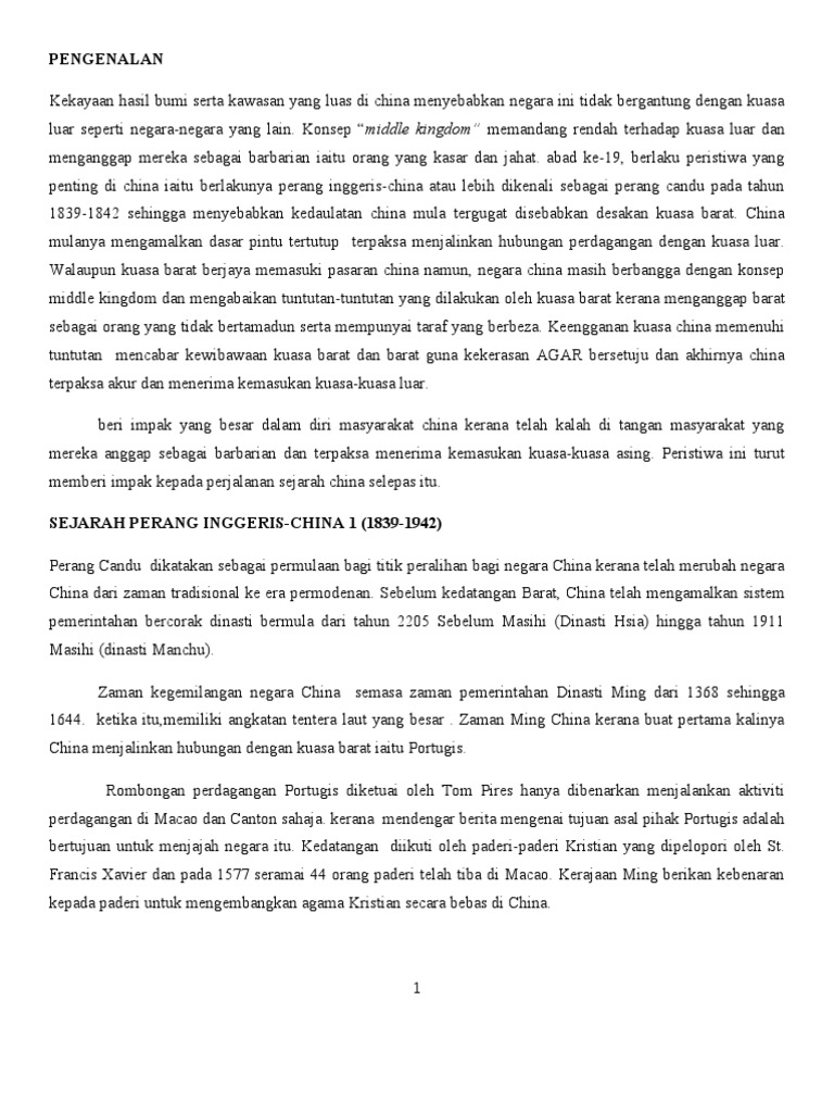 Perang Candu 1-Kumpulan | PDF