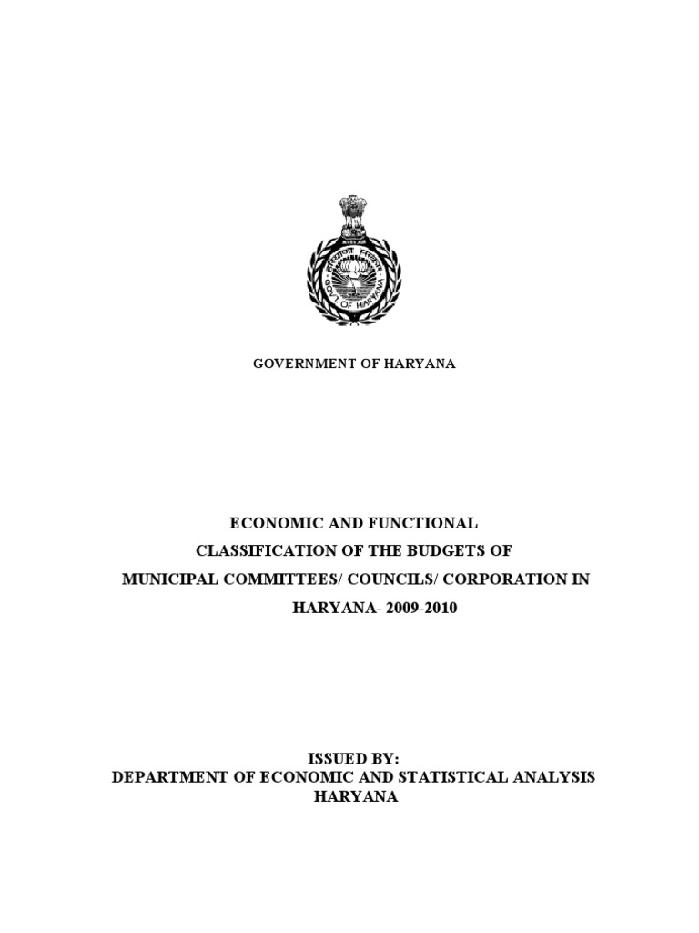 Economic and Functional Classification of The Budgets of Municipal ...
