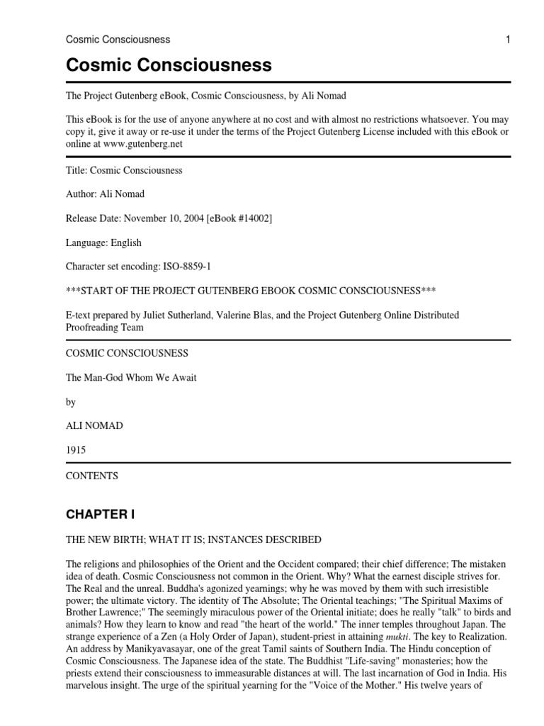 Cosmic Consciousness | PDF | Ātman (Hinduism) | Soul