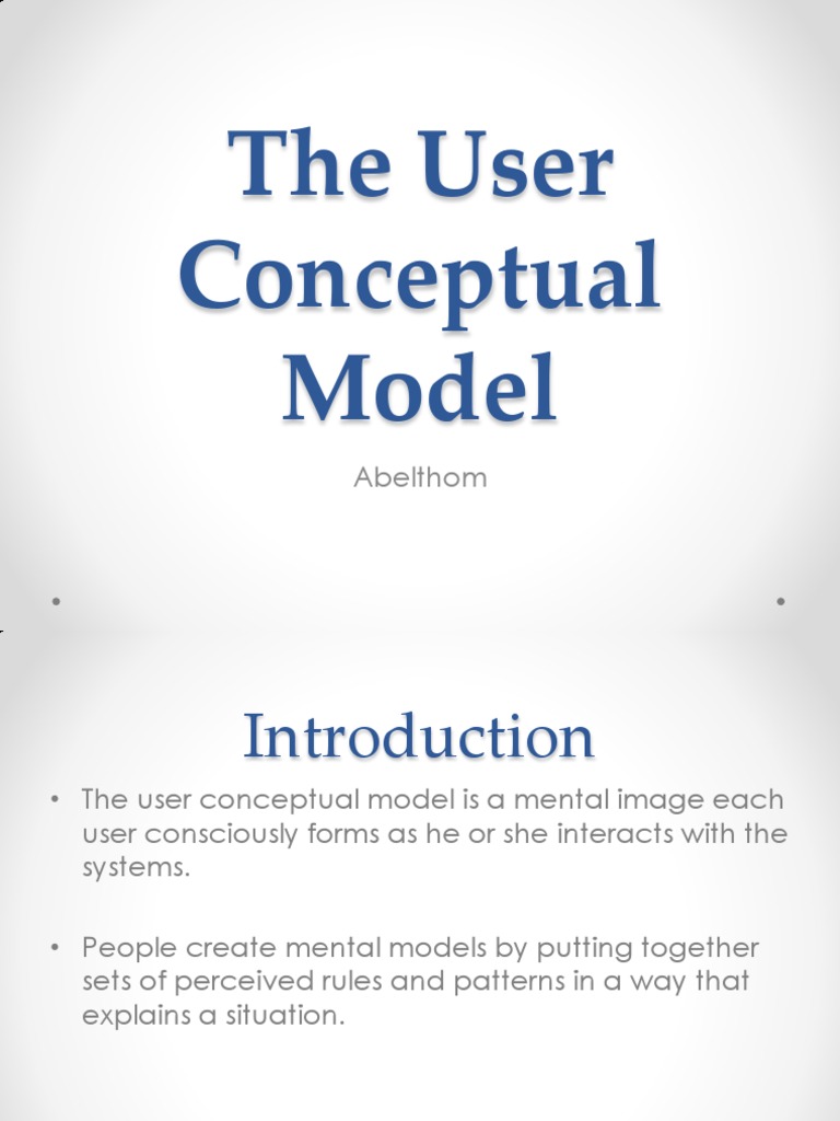 The User Conceptual Model | PDF | Conceptual Model | Graphical User ...