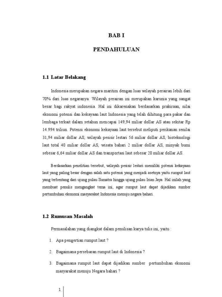 Pemanfaatan Rumput Laut | PDF