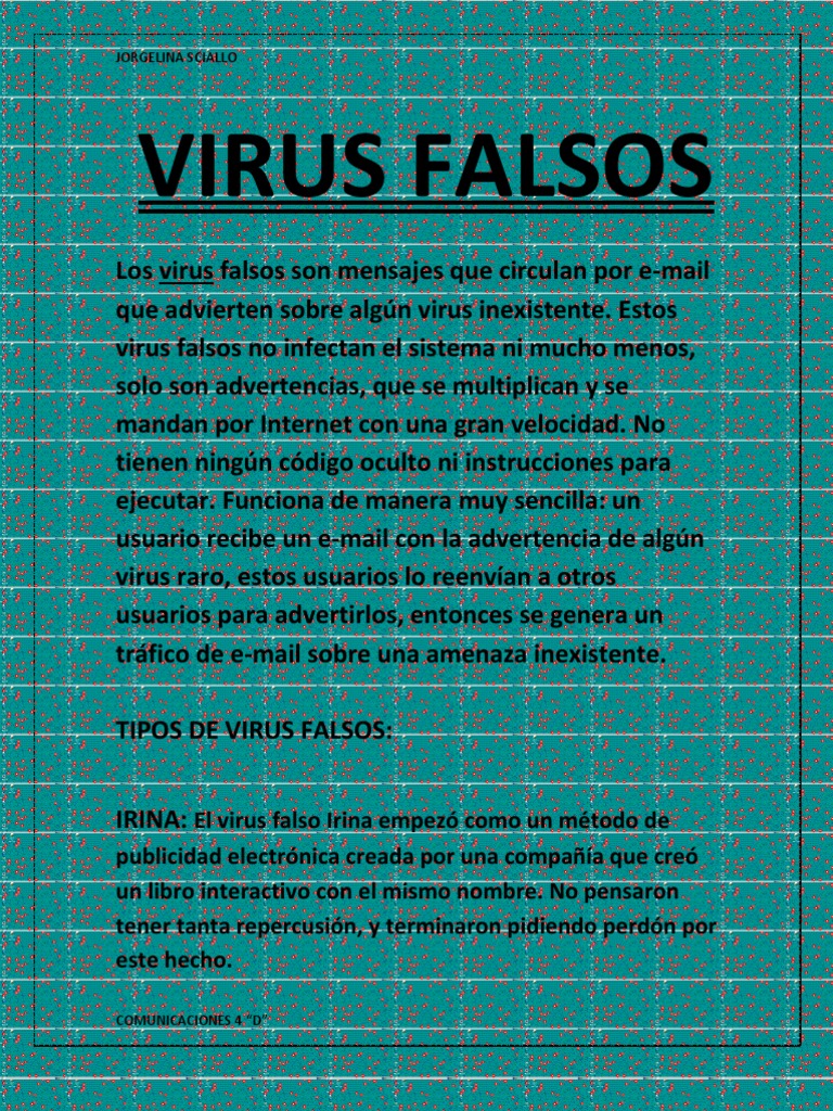Virus Falsos | PDF | Virus de computadora | Correo electrónico