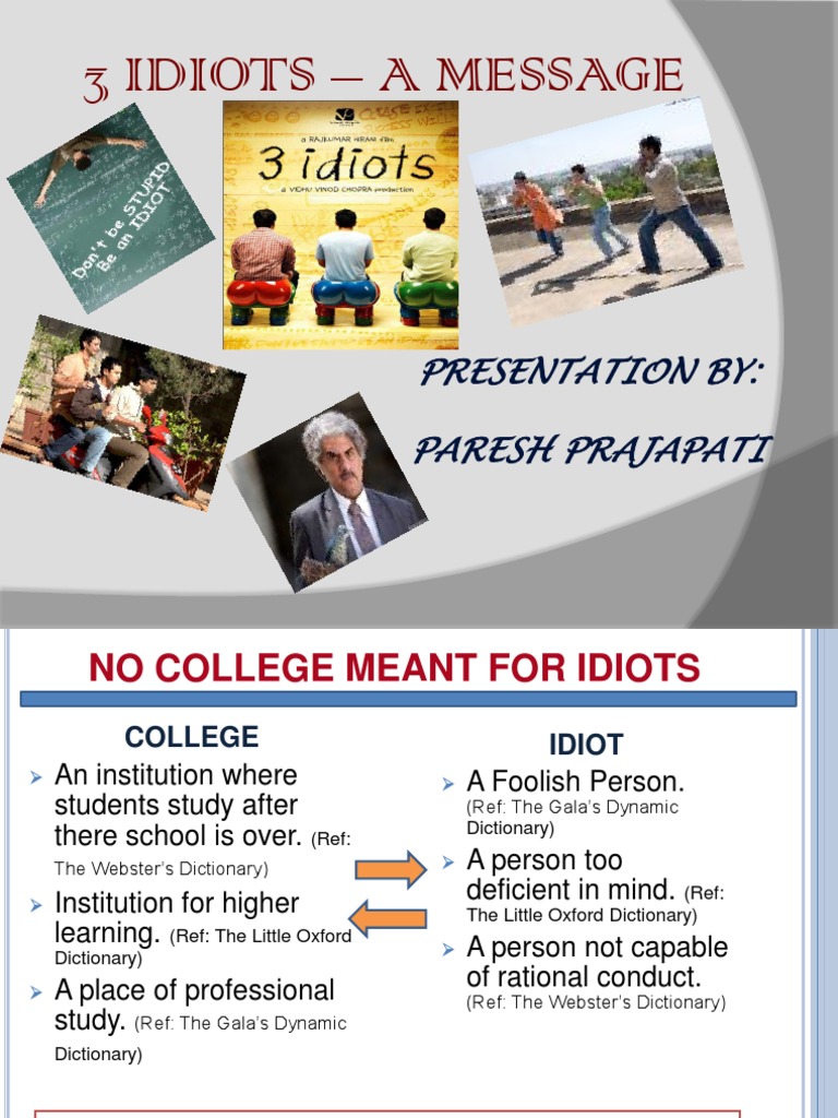 3 Idiots | PDF | Motivation | Motivational