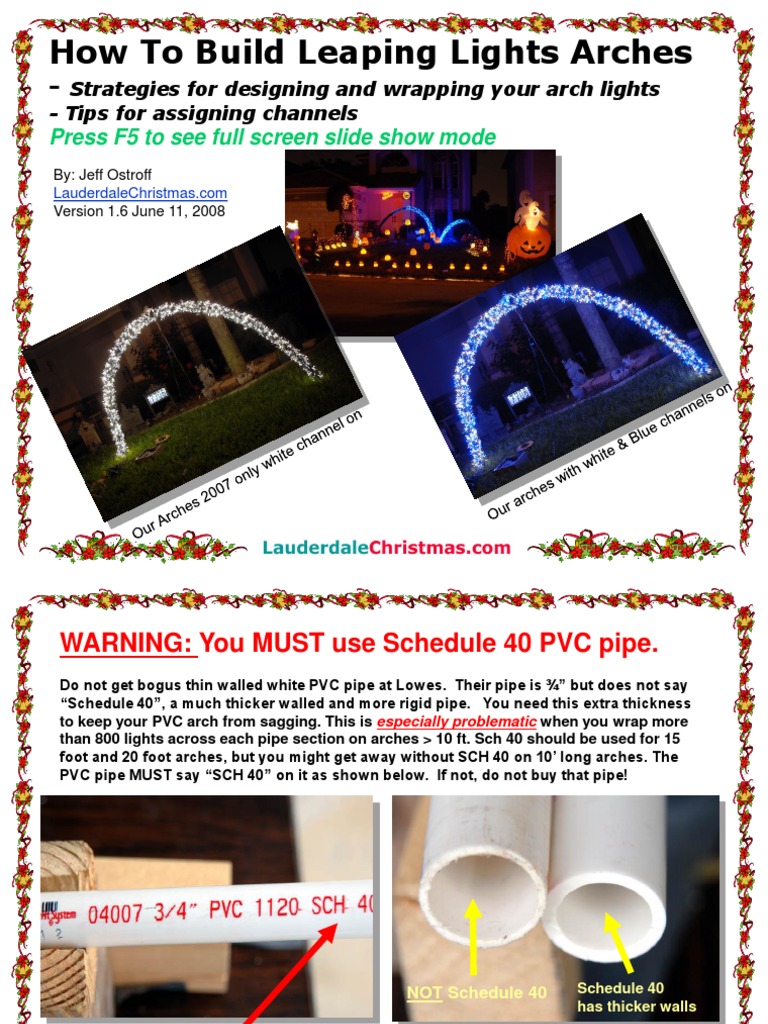 How To Build Leaping Light Arches | PDF | Electrical Connector | Nut ...