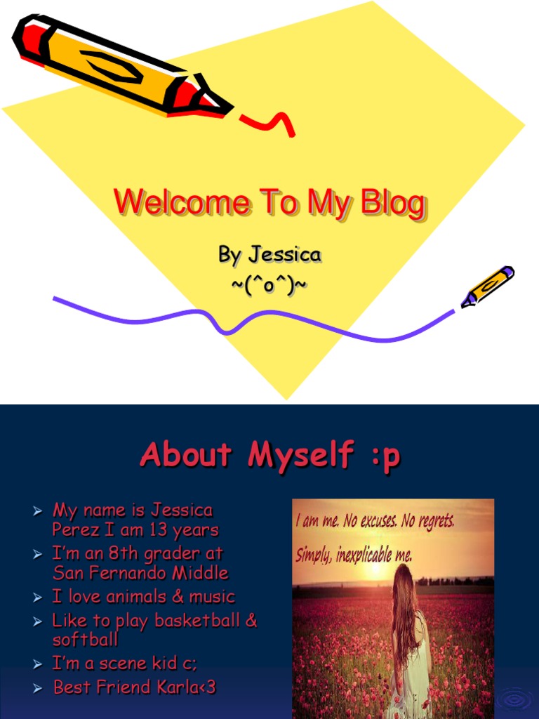 Jessica's 8th Grade Blog Intro | PDF