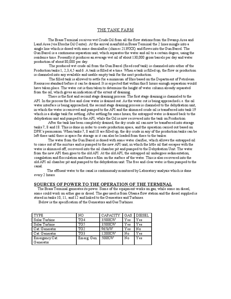 The Tank Farm Operations | PDF | Barrel (Unit) | Petroleum