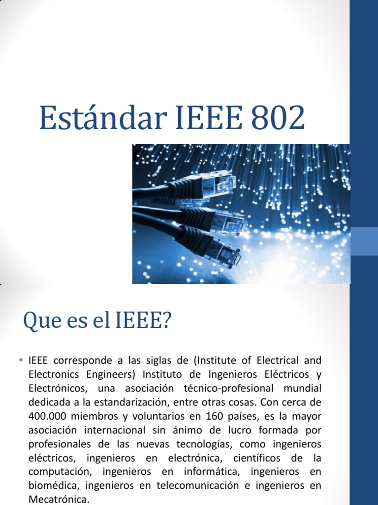 Estándar IEEE | PDF | Ieee 802.11 | Instituto de Ingenieros Eléctricos y Electrónicos