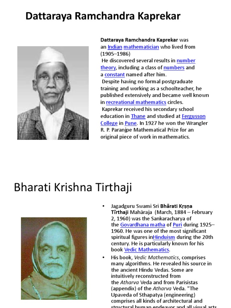 Notable Indian Mathematicians' Biographies | PDF | Science And ...