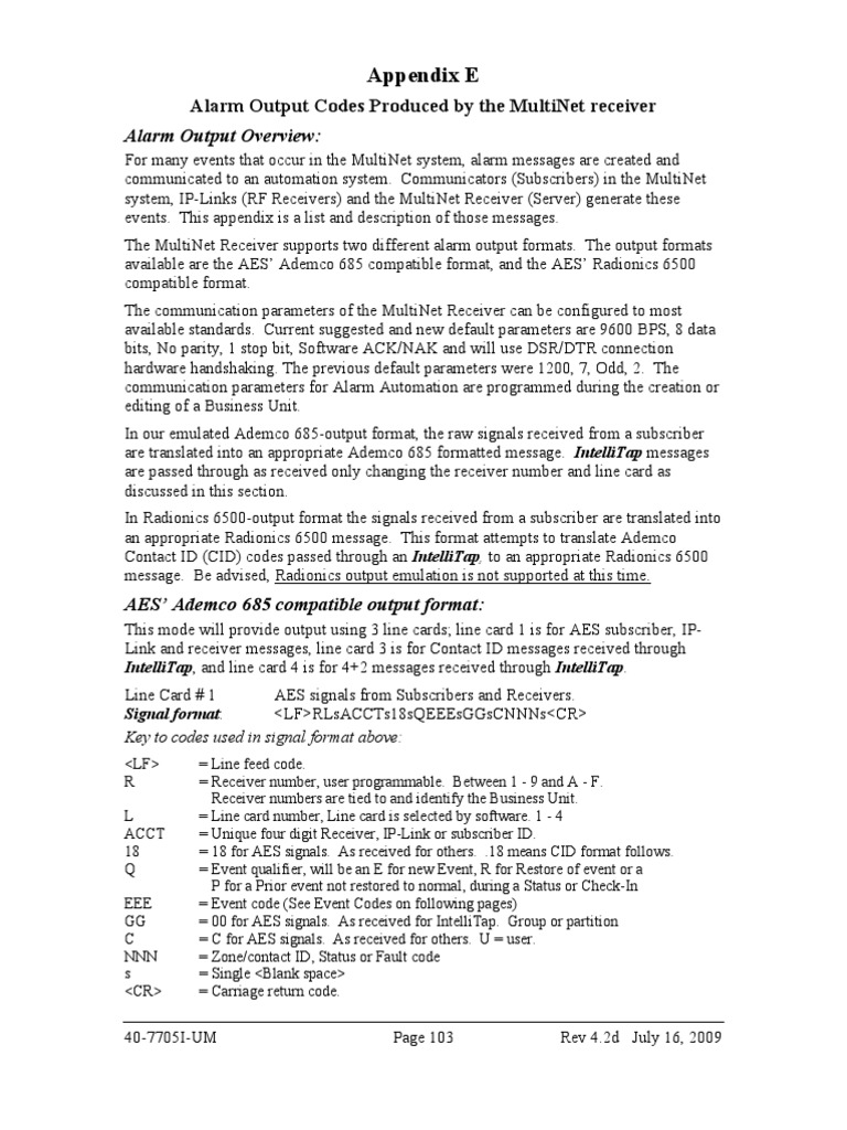 Ademco Alarm Output Codes | PDF | Random Access Memory | Battery Charger
