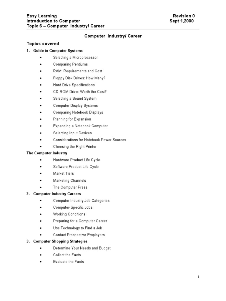 Computer Careers | PDF | Laptop | Microprocessor