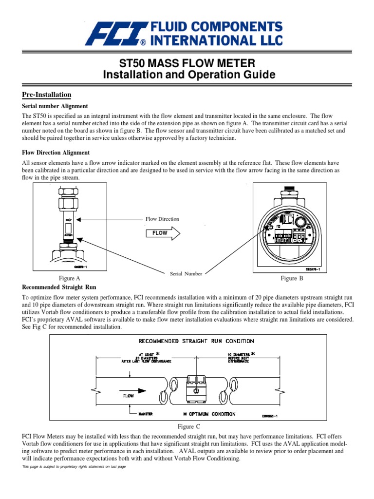 Fci - ST50 | PDF | Flow Measurement | Pipe (Fluid Conveyance)