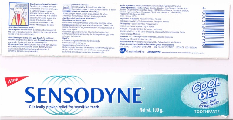 Sensodyne Cool Gel Toothpaste | Mouth | Dentistry