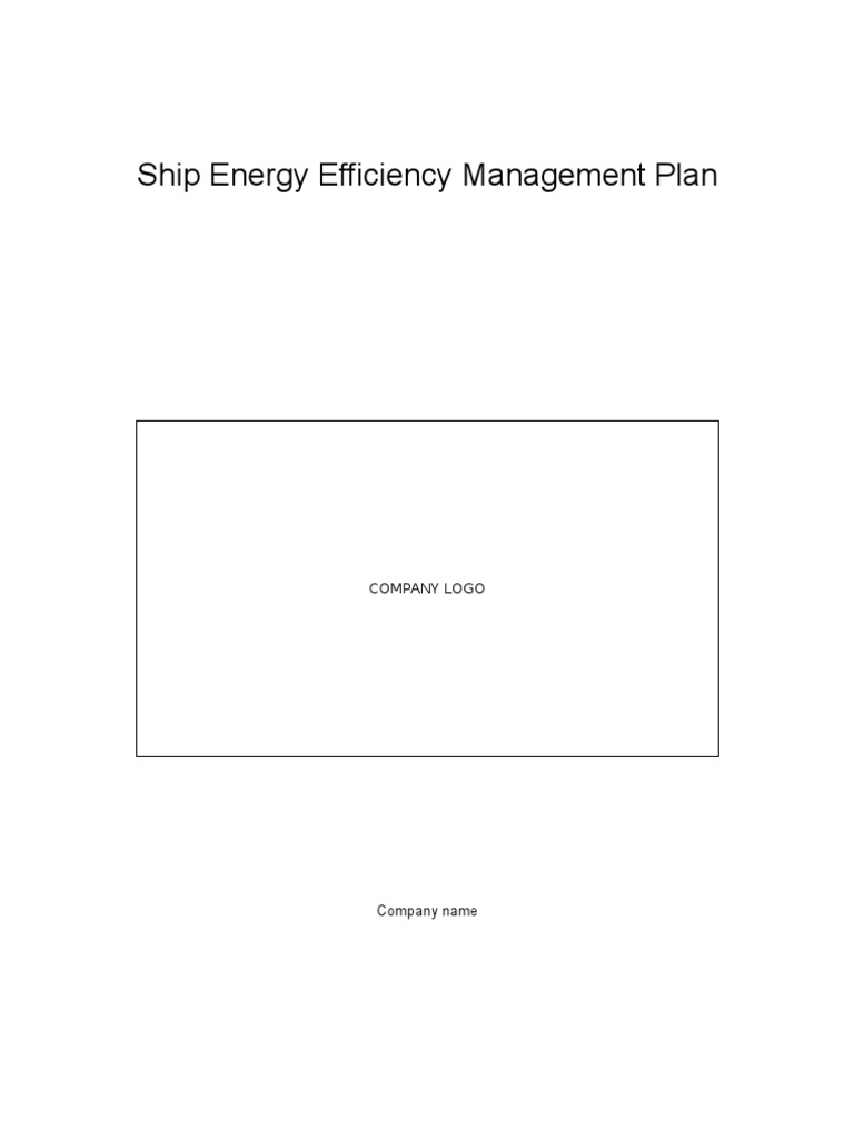 Ship Energy Efficiency Management Plan | PDF | Ships | Efficient Energy Use