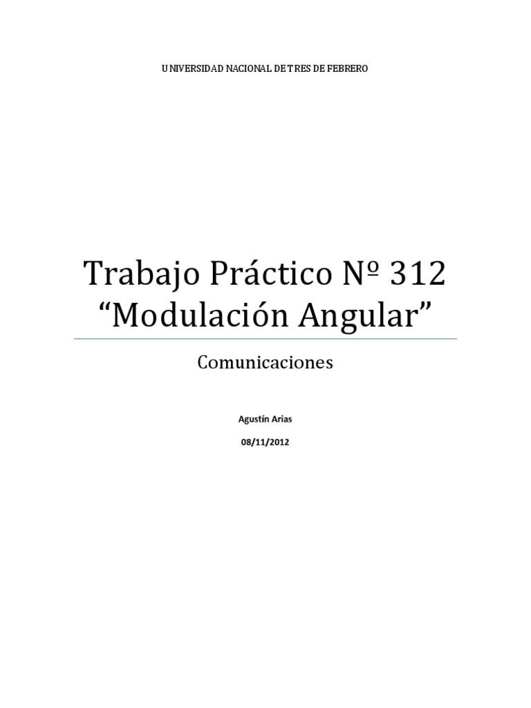 Modulación Angular - Ejercicios Resueltos | PDF | Modulación de ...