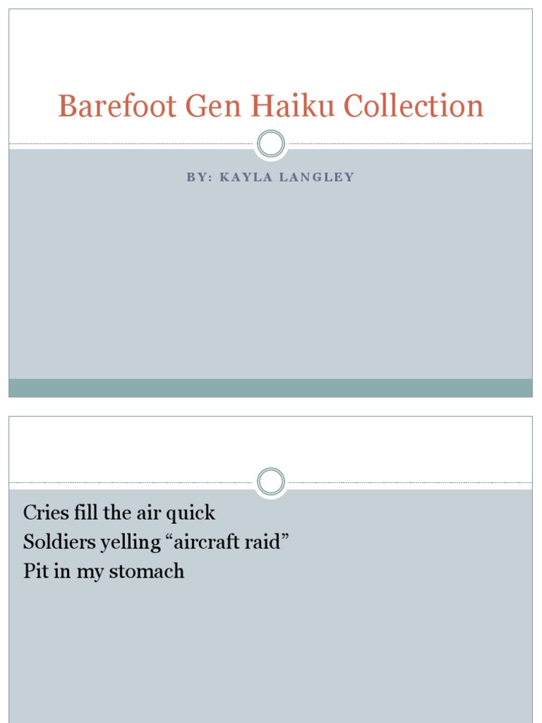 Haiku Reflections on War's Impact | PDF