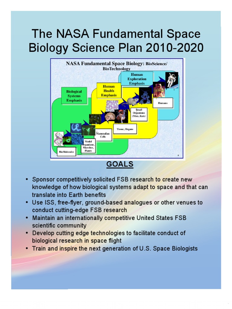 NASA space biology program | Earth & Life Sciences | Biology