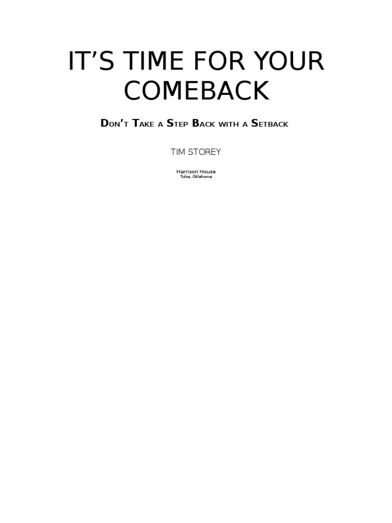 Comeback Book - Chapter 1 | PDF | Mike Tyson | Book Of Exodus