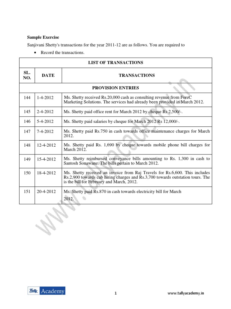 Provision Entries | PDF | Expense | Invoice