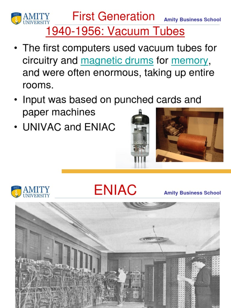 First Generation 1940-1956: Vacuum Tubes | PDF