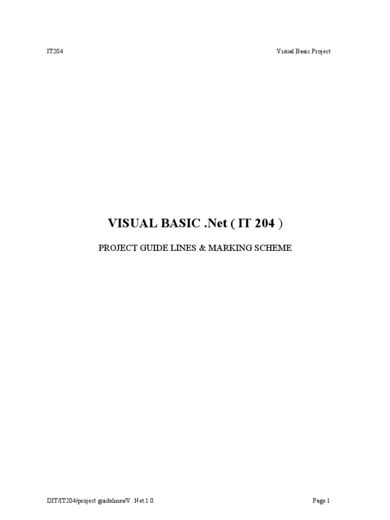 IT204 (.Net) Project Guidelines | PDF | Modular Programming | Page Layout