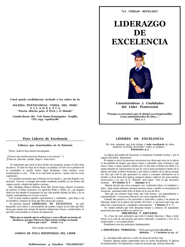 Liderazgo de Excelencia | PDF | espíritu Santo | Liderazgo