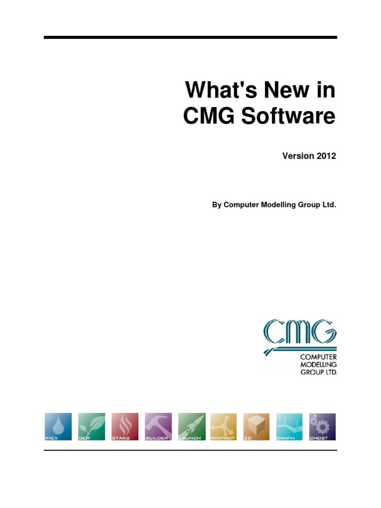 New Features in CMG 2012 Software | PDF | Scheduling (Computing ...