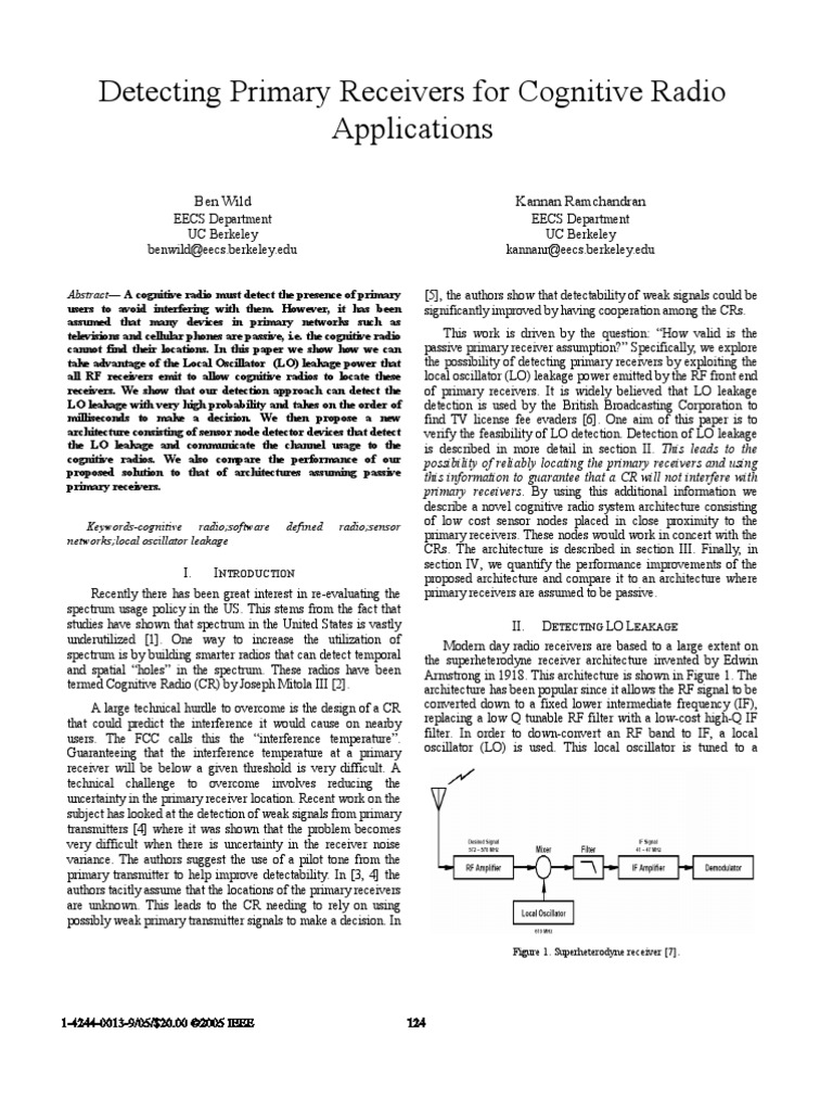 Detecting Primary Receivers | PDF | Science & Mathematics | Computers