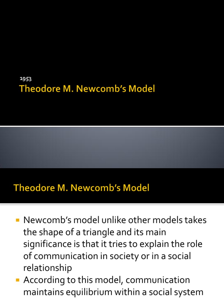 Newcomb's Model | PDF | Communication | Cognition