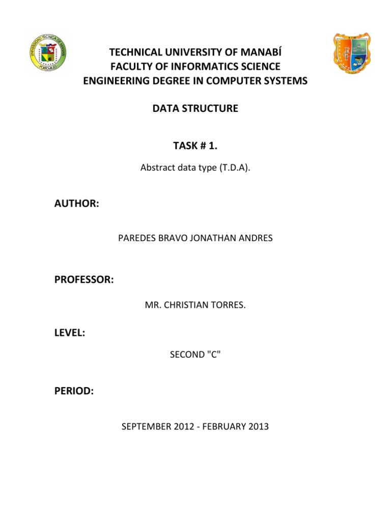 Technical University of Manabí Faculty of Informatics Science ...