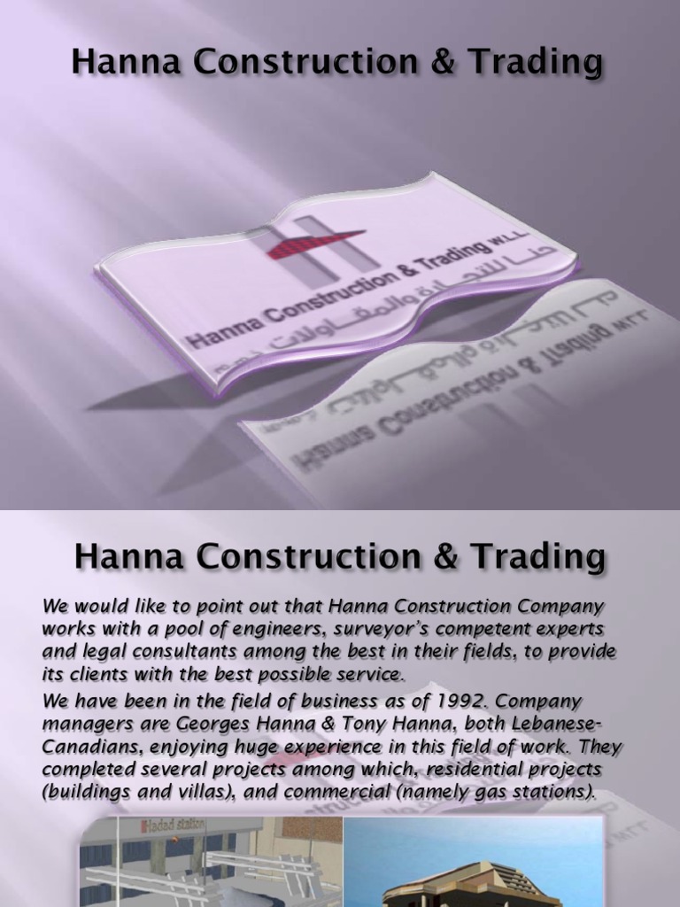 Hanna Construction Services Overview | PDF