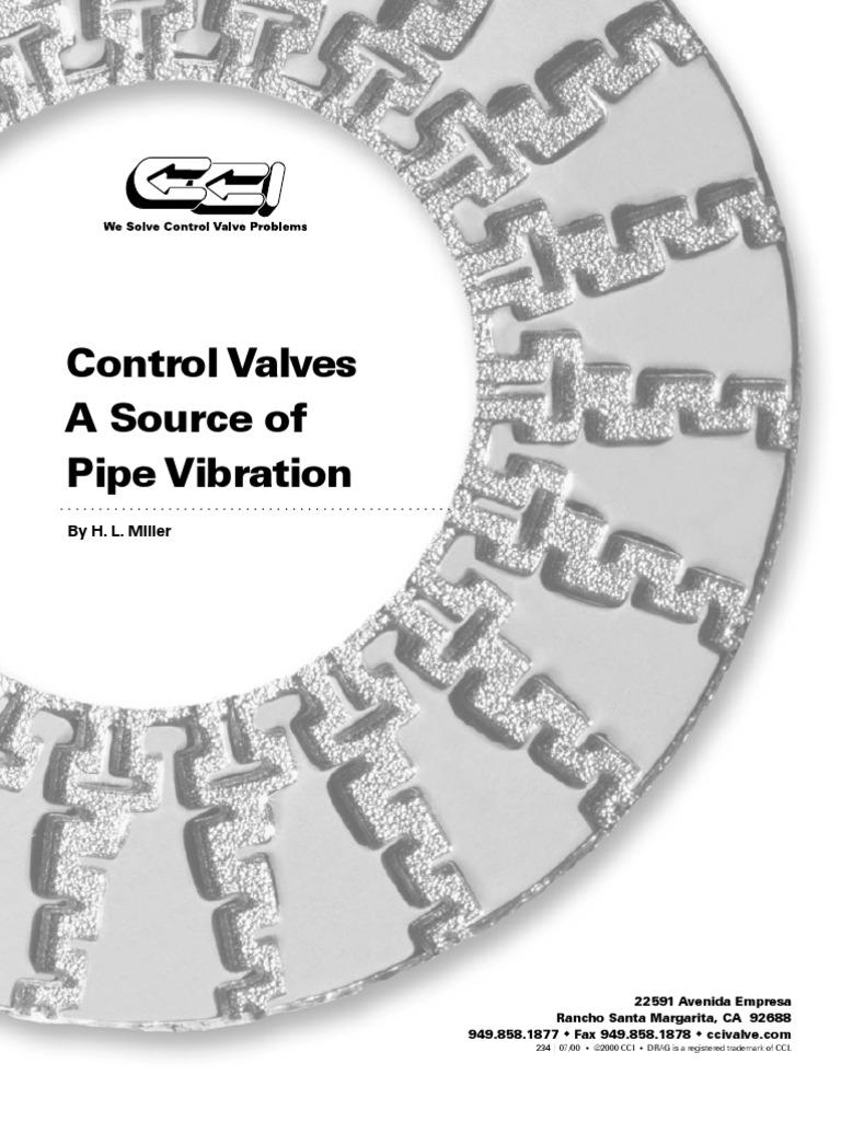 Control Valves A Source of Pipe Vibration: by H. L. Miller | PDF ...