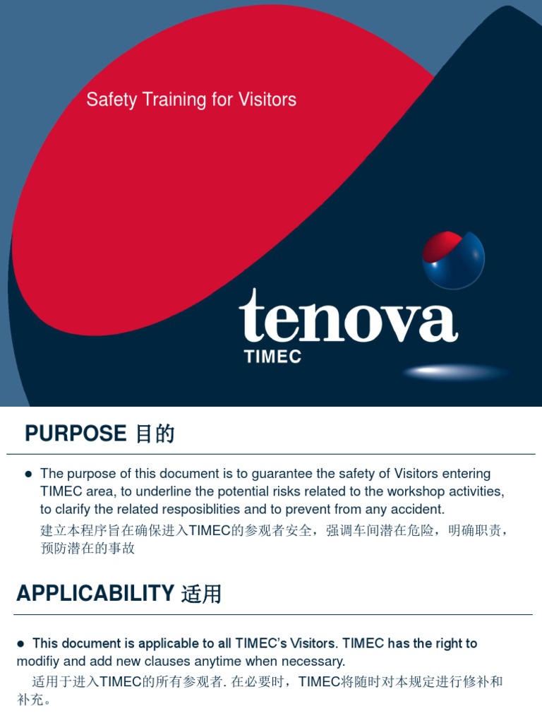 Visitor Safety Guidelines at TIMEC | PDF | Personal Protective ...