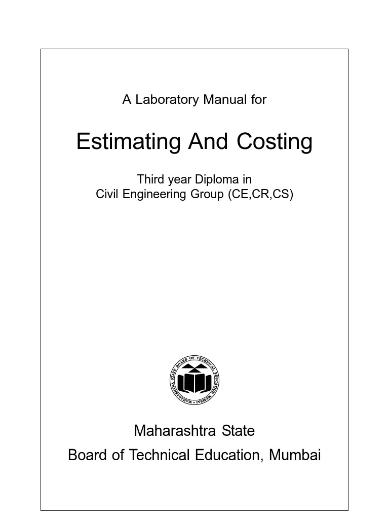Estimation and Costing | PDF | Experiment | Specification (Technical Standard)