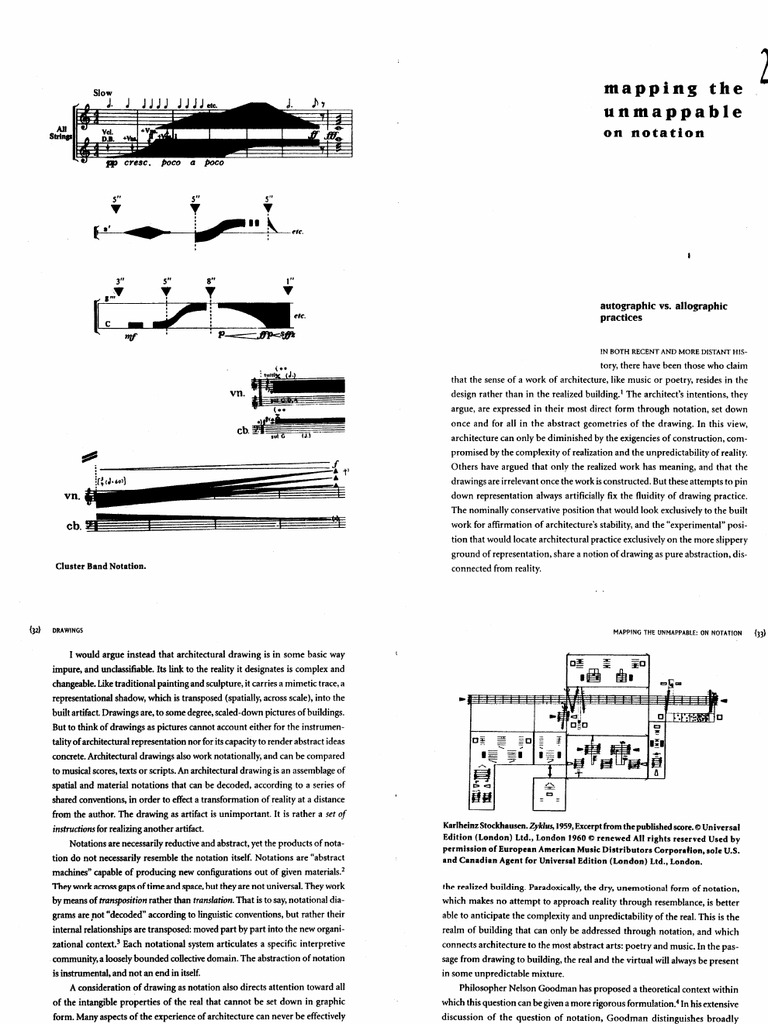 Mapping The Unmappable. On Notation. (Stan Allen) | PDF