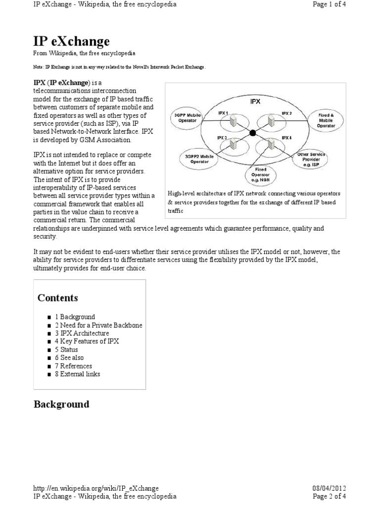 Ipx (Ip Exchange) Is A | PDF | Network Protocols | Networking Standards