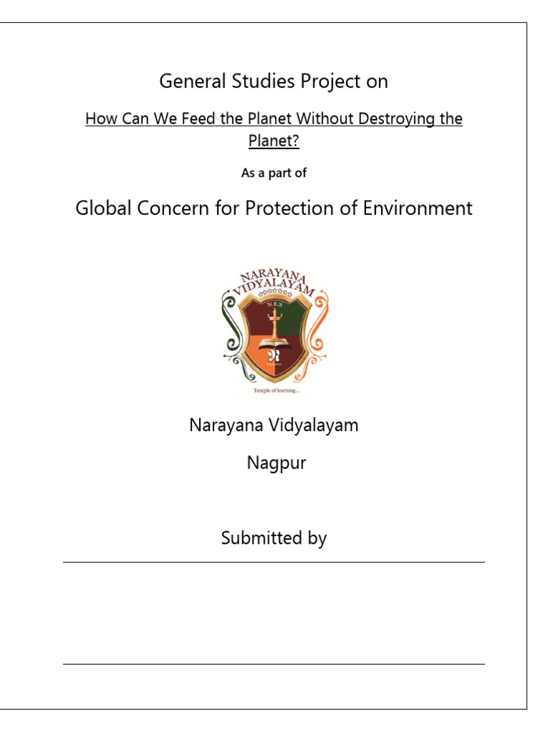 General Studies Project Report Class XII | PDF | Clean Technology ...