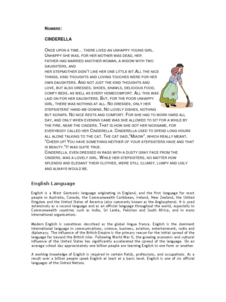 Cinderella | PDF | Cinderella | English Language
