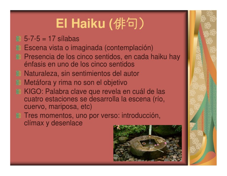 Elementos Del Haiku | PDF