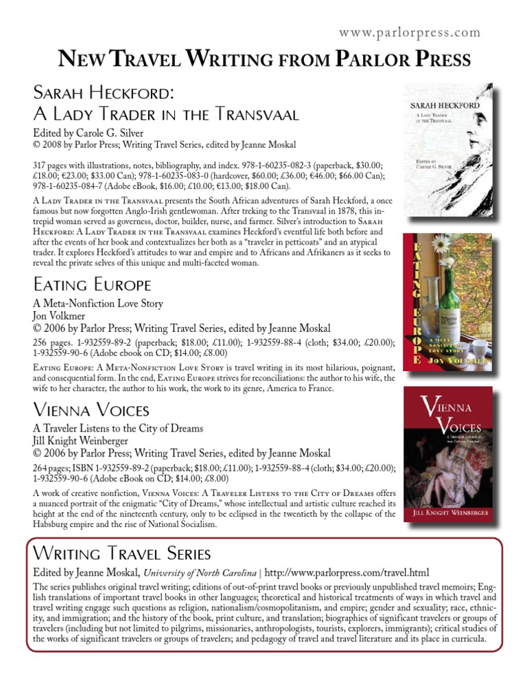 Writing Travel Series Flyer | PDF | Travel