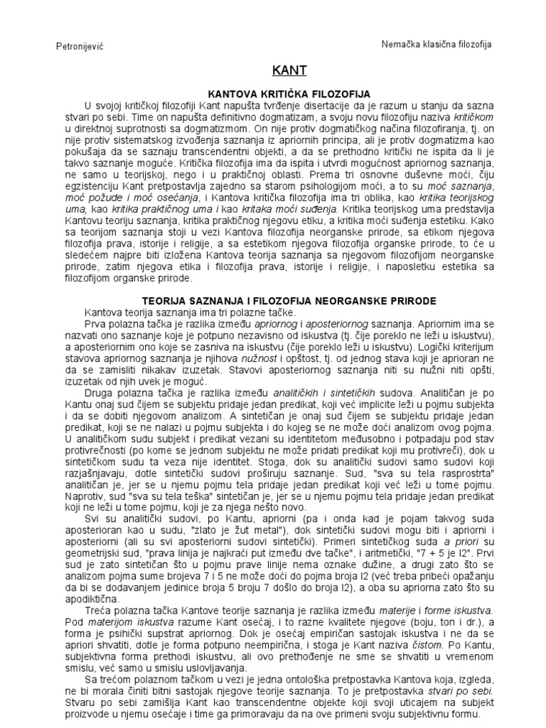 Branislav Petronijevic Nemacka Klasicna Filozofija PDF | PDF